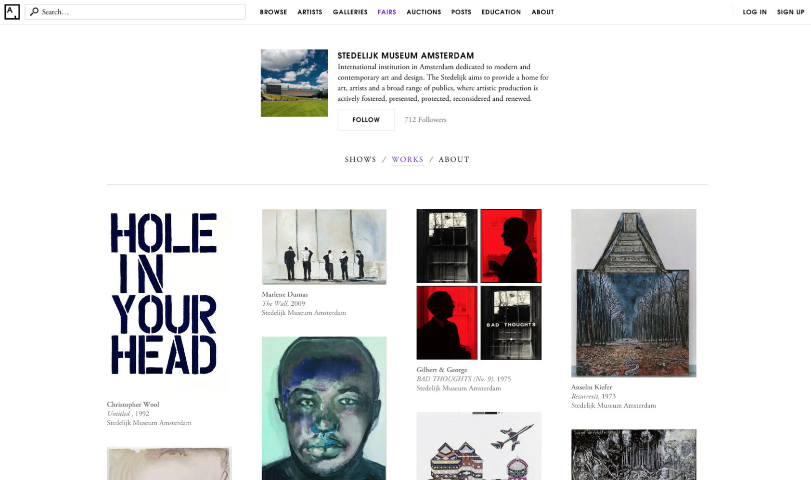 Institution Partnerships | Artsy