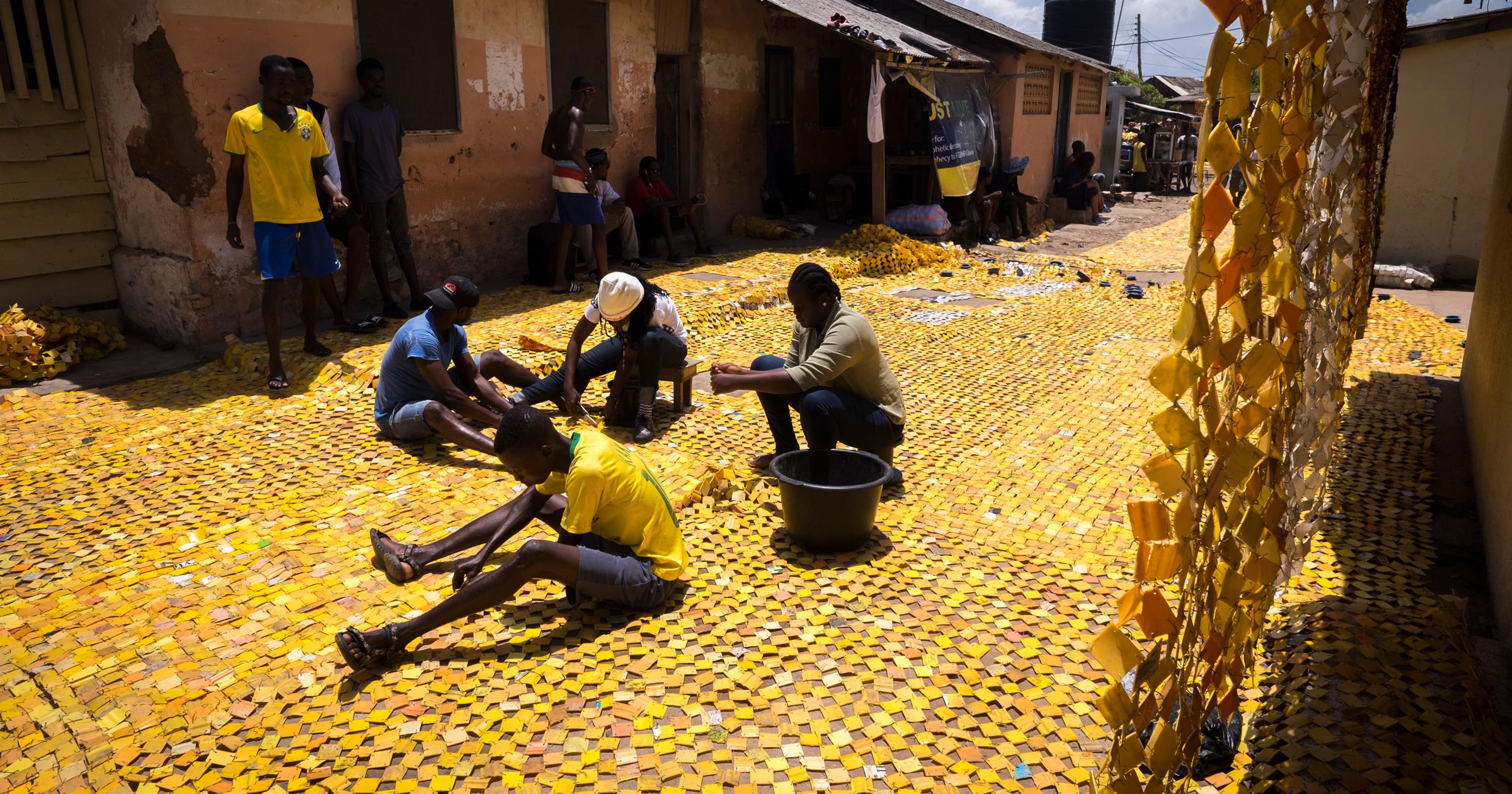 Serge Attukwei Clottey Is Building a Yellow Brick Road in Accra - Artsy